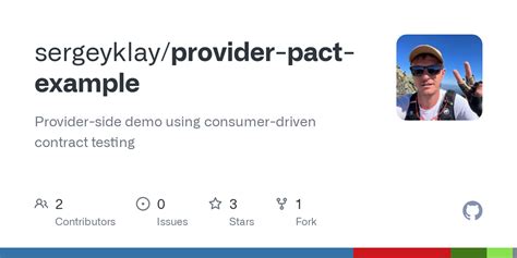 Github Sergeyklayprovider Pact Example Provider Side Demo Using