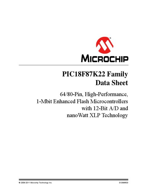 Pic18f67k22 Pdf Download Free Pdf Pic Microcontroller Flash Memory