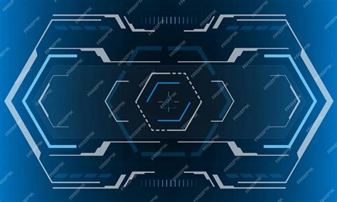 Premium Vector Hud Scifi Hexagon Interface Screen Hexagon Design Virtual Futuristic Technology