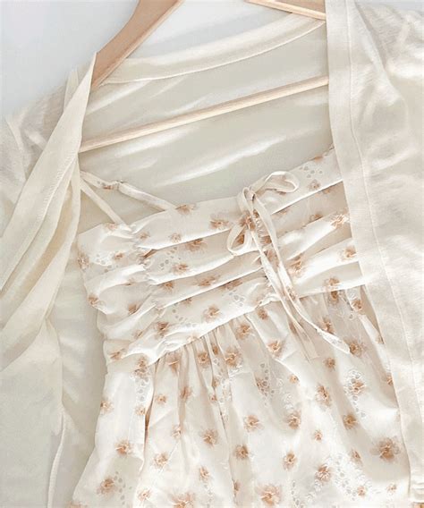 옐로우바빌 💙후기보증투피스set💙 팬지 플라워 쉬폰 뷔스티에 볼레로 가디건 투피스 코디set2col