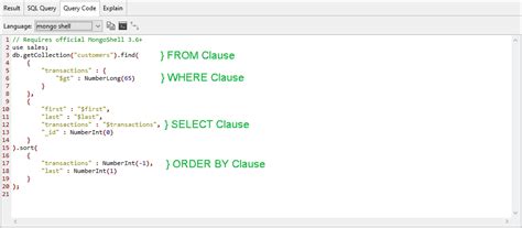 Querying Mongodb With Sql Select Statements Studio T
