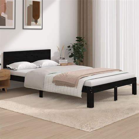Micasa Italia Giroletto Nero In Legno Massello Di Pino 120x200 Cm