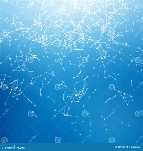 Geometric Abstract Background Connecting Dots Stock Vector