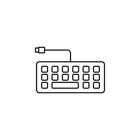 Keyboard Line Vector Icon Illustration 23197033 Vector Art At Vecteezy