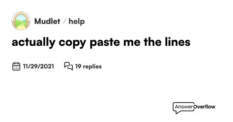 Actually Copy Paste Me The Lines Mudlet
