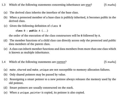 Solved 18 Given The Following Class Which Of The