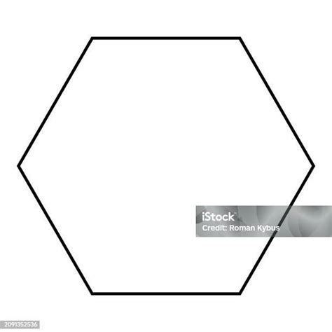 육각형 모양 기호 흑백 벡터 실루엣 그림 육각형에 대한 스톡 벡터 아트 및 기타 이미지 육각형 단일 객체 흰색 Istock