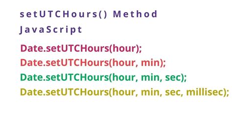 Javascript Date Setutchours Method With Examples Tuts Make
