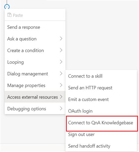 Botframework Connect An Existing Qna Knowledge Base In Bot Composer