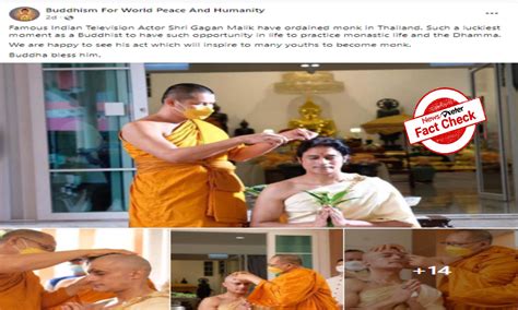 Fact Check Actor Gagan Malik Has Not Become A Monk Viral Post Is