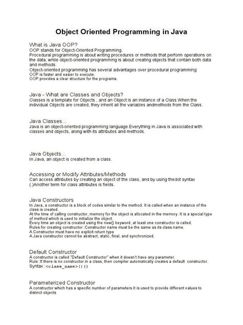 object oriented programming in java pdf programming constructor object oriented programming