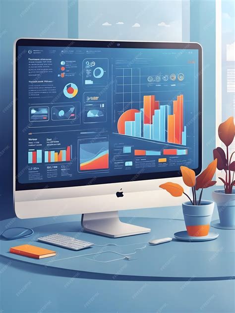 Premium Ai Image Computer Screens Modern Infographic Statistics And Data Analytics