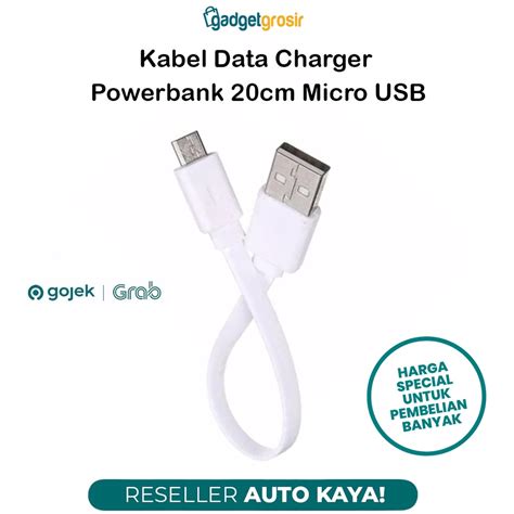Jual Kabel Data Powerbank Micro Usb Pendek Cm Universal Portable Kabel Charger Hp Tab Tws