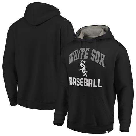 Mens Chicago White Sox Fanatics Branded Blackgray Big And Tall Fleece Pullover Hoodie