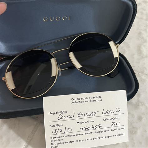 Aviator Gucci Round Novelty Sunglasses In Black Depop