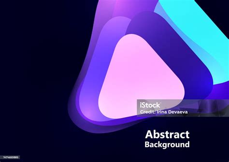 서로 겹치는 둥근 삼각형의 추상 배경 기하학적 트렌디 템플릿입니다 벽지 배너 엽서 책 일러스트 착륙에 대 한 벡터 그림 0명에 대한 스톡 벡터 아트 및 기타 이미지 Istock