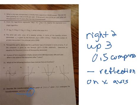 Precal Unit 5 Review Math Precalculus Showme