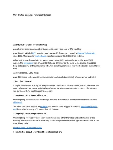 Bios Beep Codes Pdf Bios Beep Codes Pdf