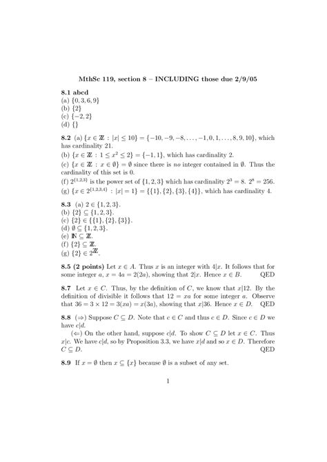 Mathematical Science Homework Discrete Mathematics Mthsc 119 Docsity