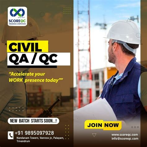 Best Qa Qc Course For Civil Engineers In Keralain Trivandrum Kerala Civil Engineering