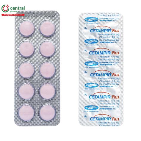 Thuốc Cetampir Plus 400mg25mg Trị Thiểu Năng Vỏ Não Giảm Say Xe