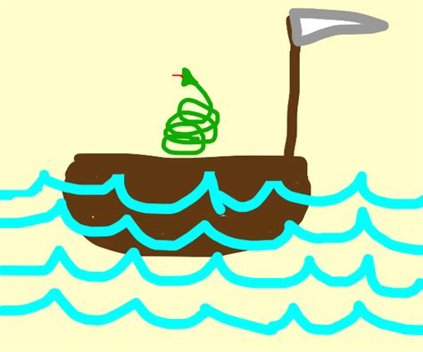 Python On A Boat Drawception