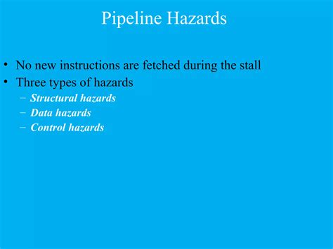 Pipelining And All Hazards Solution Ppt