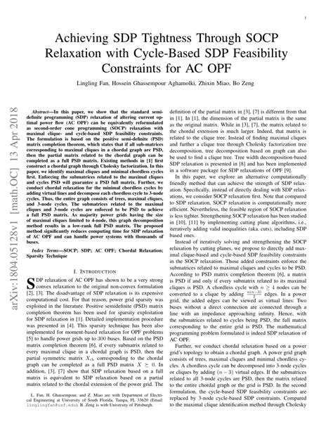 Pdf Achieving Sdp Tightness Through Socp Relaxation With Cycle Based
