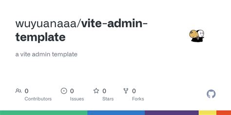 github wuyuanaaa vite admin template a vite admin template