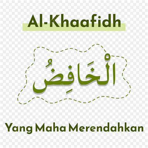 Gambar Nama Allah Al Khaafidh Dalam Bahasa Arab Dan Maknanya Indonesia