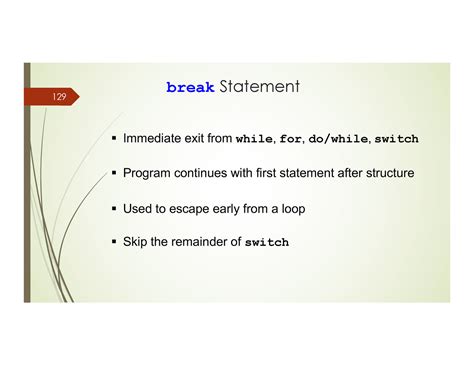 C Examples Break And Continue Programming Language Break
