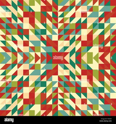 Seamless Geometric Triangle Pattern Abstract Retro Vector Stock Vector Image And Art Alamy
