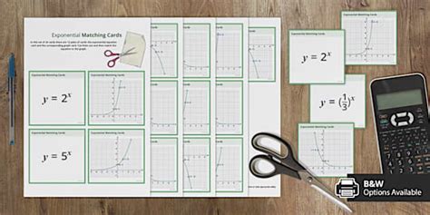 Exponential Functions Matching Cards Teacher Made Twinkl