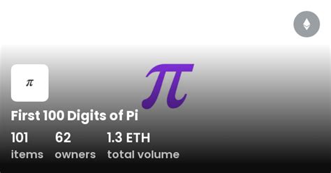 First 100 Digits Of Pi Sammlung Opensea