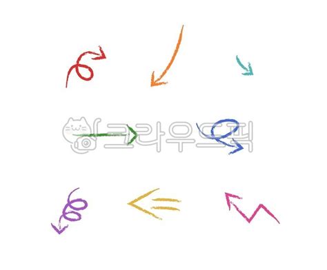 강조 낙서 화살표 화살 크레파스 사진 이미지 일러스트 캘리그라피 프레즌트작가