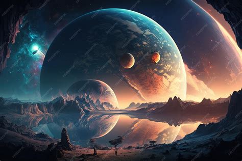 Premium Photo Beautiful Space And Earth