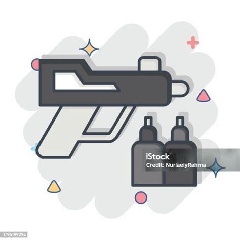 아이콘 건 독 기호와 관련이 있습니다 만화 스타일 심플한 디자인 편집 가능 간단한 일러스트레이션 가솔린에 대한 스톡 벡터 아트 및 기타 이미지 Istock
