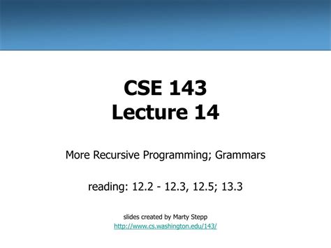 Ppt Cse 143 Lecture 14 Powerpoint Presentation Free Download Id