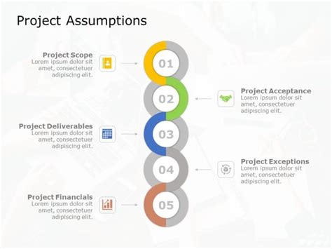Colorful Circular Project Assumptions Layout Slide Template Presentation Slides Templates