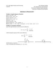 ECE130A HW02 F10 Solution ECE 130A Signal Analysis And Processing Fall 2010 Prof Michael