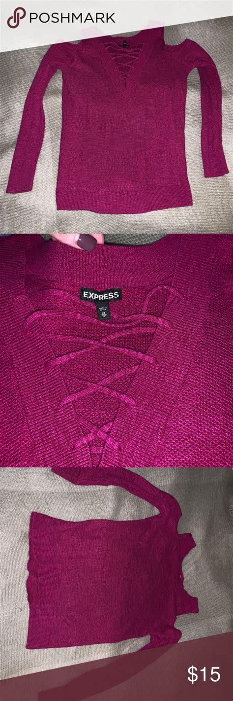 Express Cold Shoulder Sweater Xs Womens Fashion
