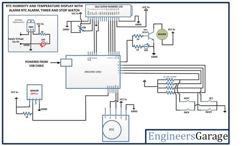 Step By Step Guide Building A Digital Clock Circuit Diagram Using Arduino