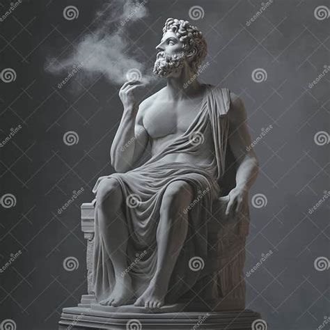 A Stunning Marble Statue Of A Wise Philosopher Sitting Elegantly He