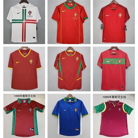 เสื้อกีฬาแขนสั้น ลายทีมชาติฟุตบอล Portugal 2010 202 2004 2006 2016 ชุดเหย้า โปรตุเกส ทีมเยือน