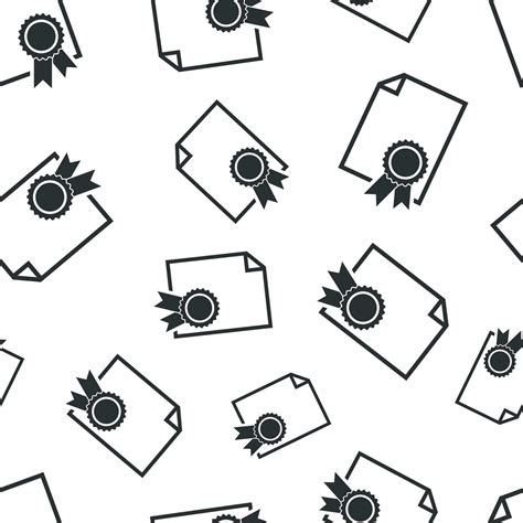 Certificate Diploma Seamless Pattern Background Business Flat Vector