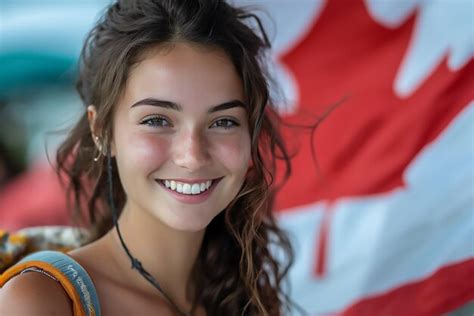 Premium Photo Beautiful Canadian Woman Student