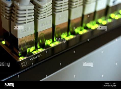 Gigabit Ethernet Connection Stock Photo Alamy