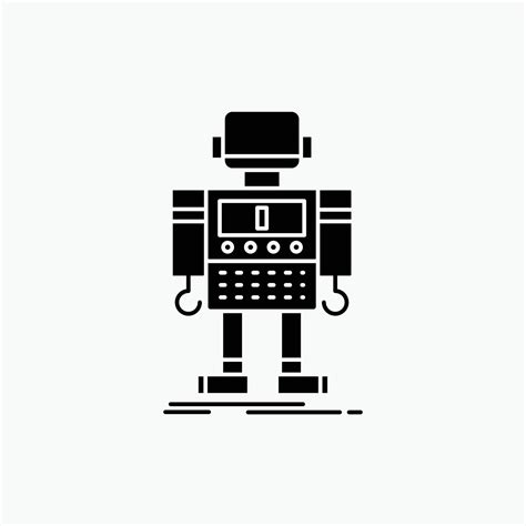 Autonomous Machine Robot Robotic Technology Glyph Icon Vector Isolated Illustration