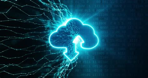 Neural Connections Of Data Entering The Cloud Computing And Binary Coding In The Background