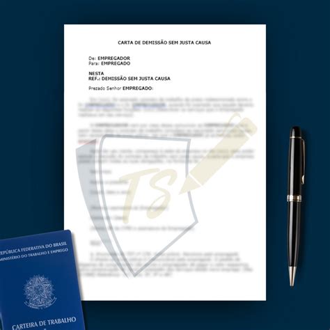 Carta De DemissÃo Sem Justa Causa Ts Contratos